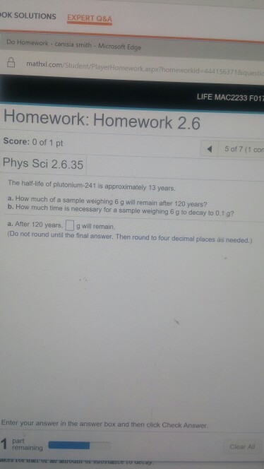 Solved 017 Section 019 Katyal Ework Homework 2 6 Score 0