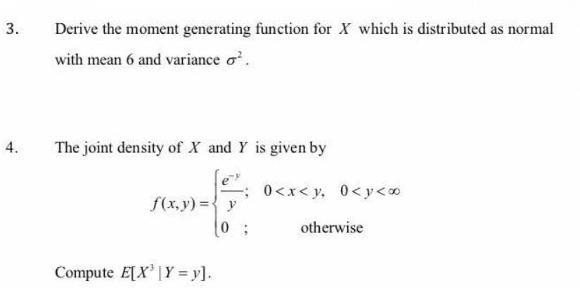 Solved 3 Derive the moment generating function for X which | Chegg.com