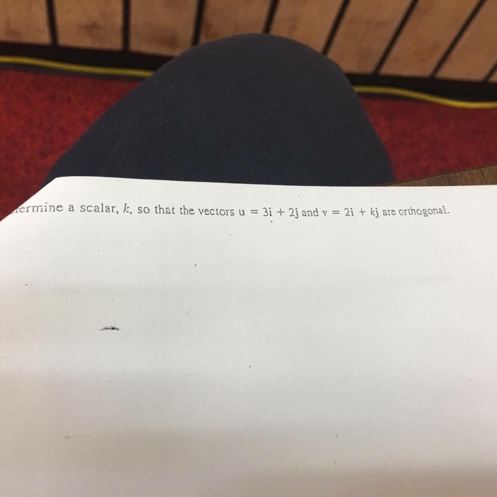 Solved Determine a scalar, k, so that the vectors u = 3i + | Chegg.com
