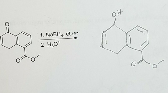 Solved 1. NaBH4, ether 2. H30* | Chegg.com