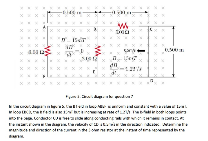 Solved In the circuit diagram in figure 5, the B field in | Chegg.com