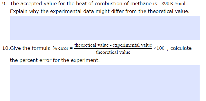 The accepted value for the heat of combustion of | Chegg.com