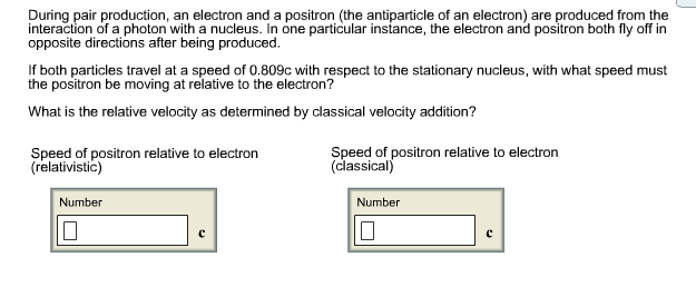 Solved During pair production, an electron and a positron | Chegg.com