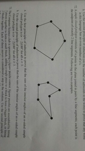 Solved A simple closed polygon consists of n points in the | Chegg.com