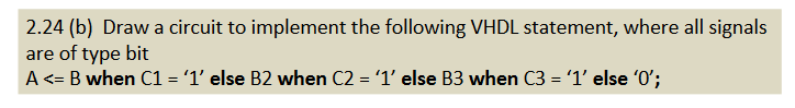 Solved Draw A Circuit To Implement The Following Vhdl 6491