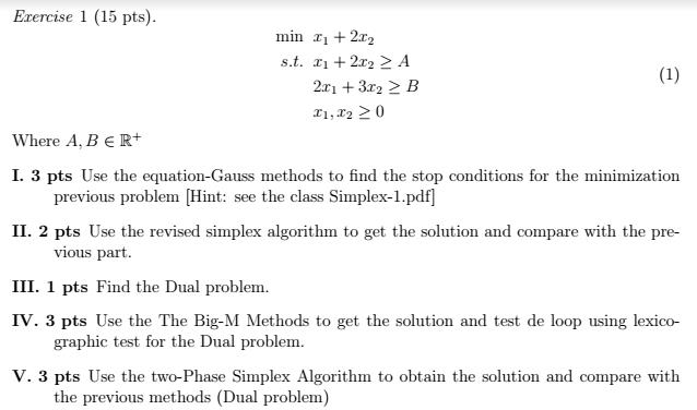 min x_1 + 2x_2 s.t. x_1 + 2x_2 greaterthanorequalto | Chegg.com