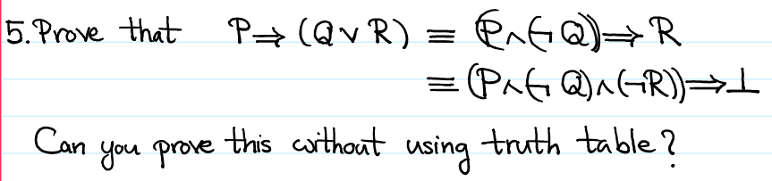 Solved Prove that P rightarrow (Q union R) equivalence (P | Chegg.com