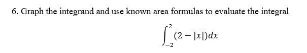 Solved Graph the integrand and use known area formulas to | Chegg.com