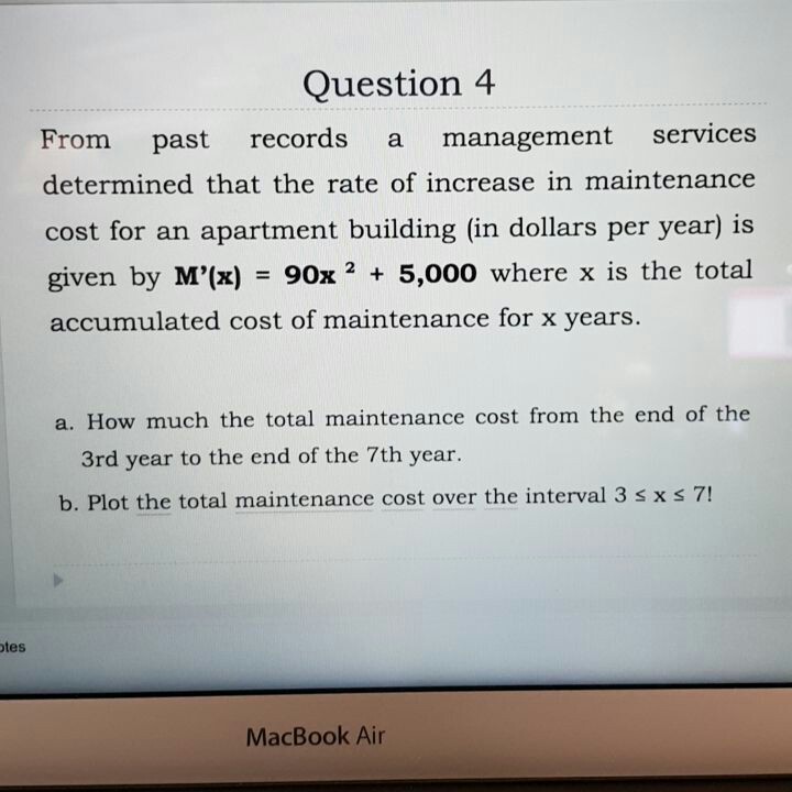 Solved Question 4 From past records a management services | Chegg.com