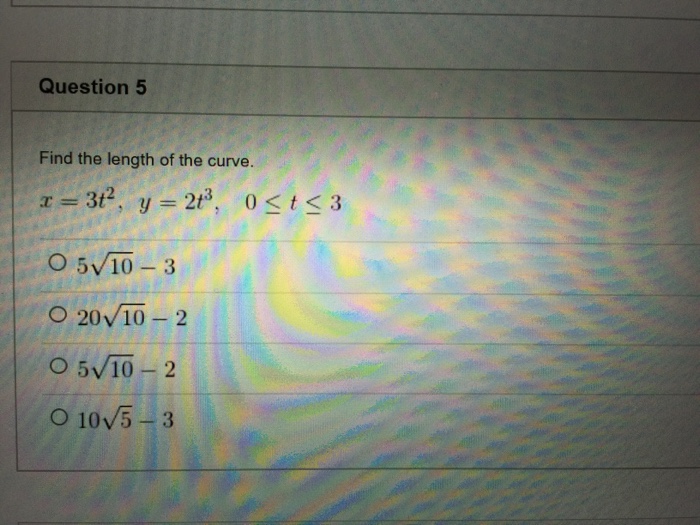 Solved Find the length of the curve. X = 3t^2, y = 2t^3, 0 | Chegg.com