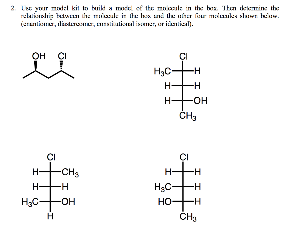 Solved 2. Use your model kit to build a model of the | Chegg.com