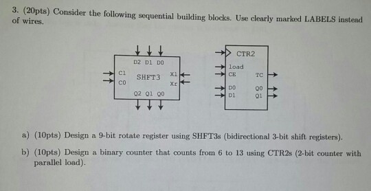 Solved Consider the following sequential building blocks. | Chegg.com Solved Consider the following sequential building blocks. | Chegg.com