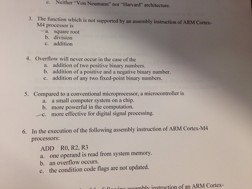 Solved The function which is not supported by an assembly | Chegg.com