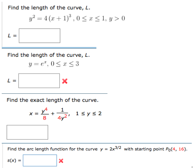 Solved Find the length of the curve, L. y^2 = 4 (x + 1)^3, | Chegg.com