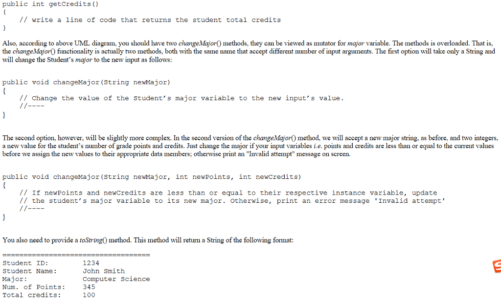 Solved What this Lab Is About: Given a UML diagram, learn to | Chegg.com