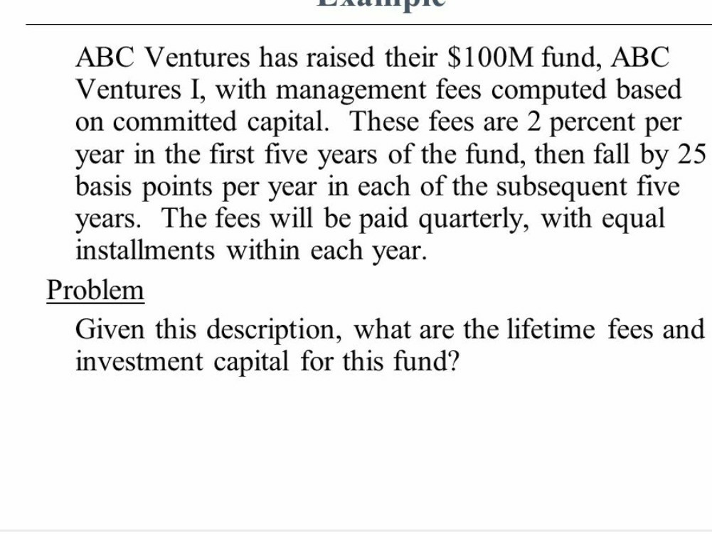 Solved ABC Ventures has raised their $100M fund, ABC | Chegg.com
