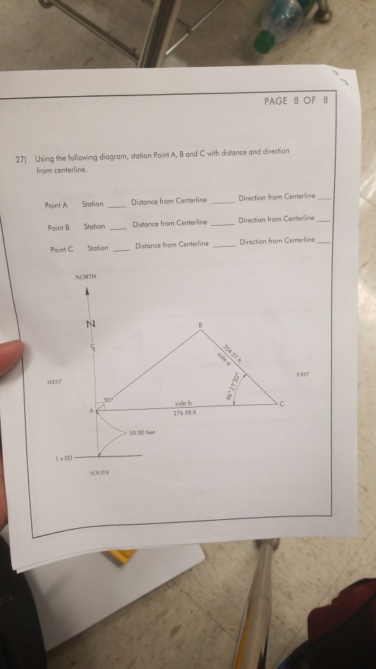 Solved PAGE 8 OF 8 Using the following diagram, station | Chegg.com
