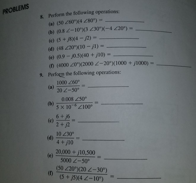 Solved ROBLEMS Determine the polar form of each of the | Chegg.com