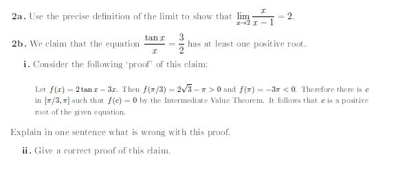 Solved Use the precise definition of the limit to show that | Chegg.com