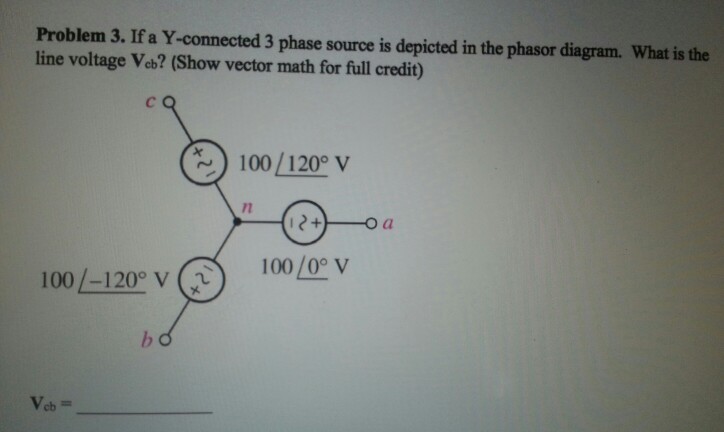 Solved If a Y-connected 3 phase source is depicted in the | Chegg.com