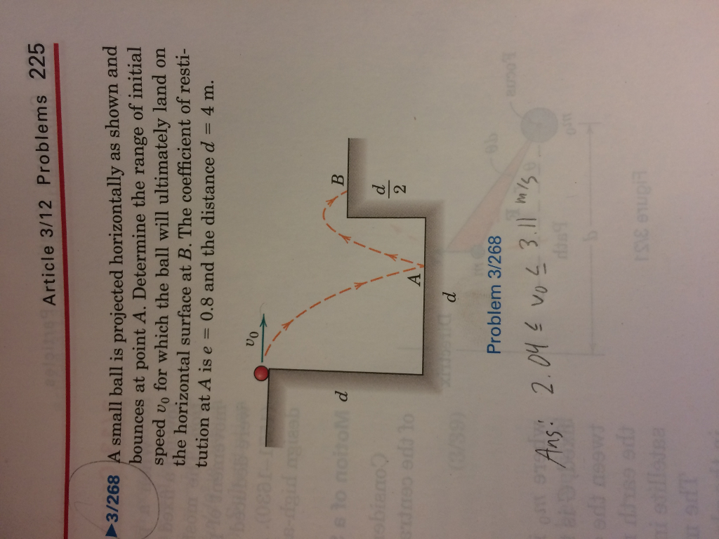 A small ball is projected horizontally as shown and | Chegg.com A small ball is projected horizontally as shown and | Chegg.com