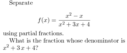 Solved Separate 2 2+3x +4 using partial fractions What is | Chegg.com