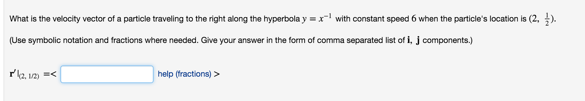 Solved What is the velocity vector of a particle traveling | Chegg.com