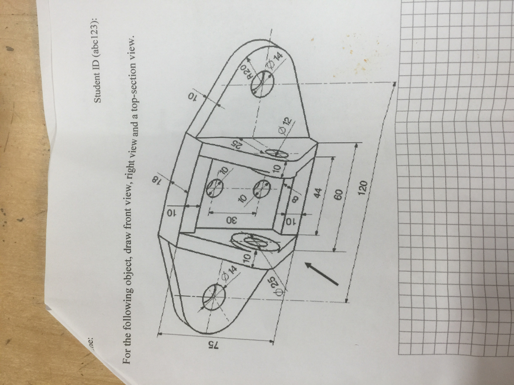 Solved ne: Student ID (abc123): For the following object, | Chegg.com