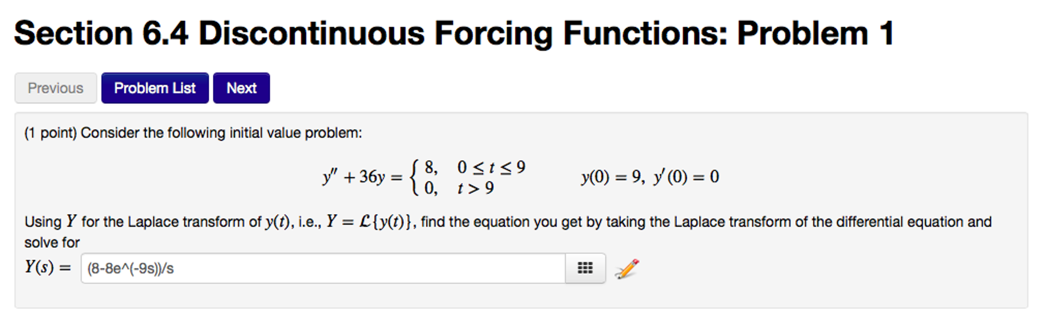 Solved Consider The Following Initial Value Problem Y