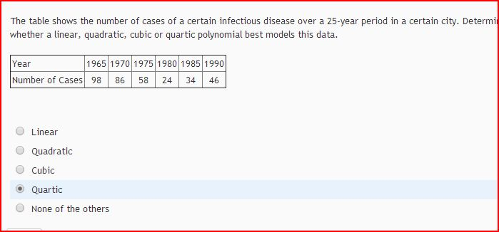 Solved The table shows the number of cases of a certain | Chegg.com