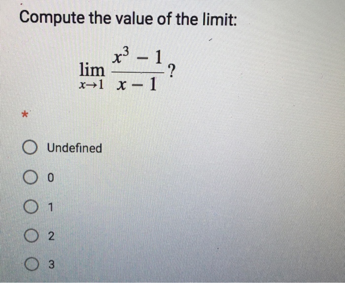 Solved Compute the value of the limit: lim_x rightarrow 1 | Chegg.com