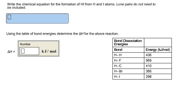 Solved: Write The Chemical Equation For The Formation Of H... | Chegg.com