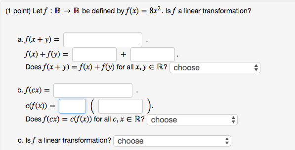 Solved Let f: R rightarrow R be defined by f(x) = 8x^2. Is f | Chegg.com