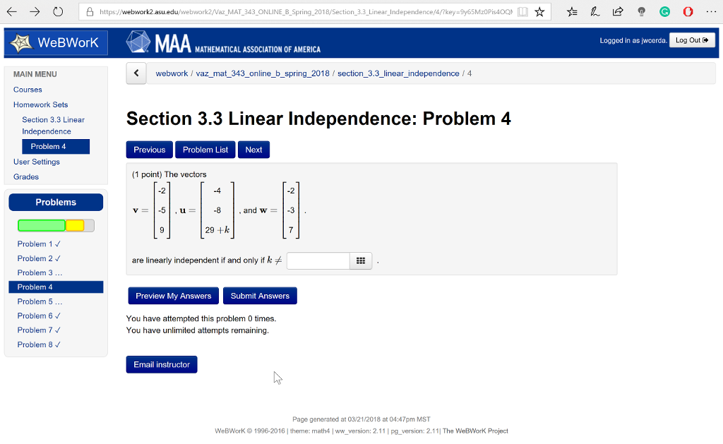 Solved ← →。 凸https://webwork2.as z MAT-343 ONLINE-B Spring | Chegg.com