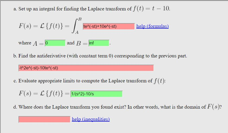Solved Set up an integral for finding the Laplace transform | Chegg.com