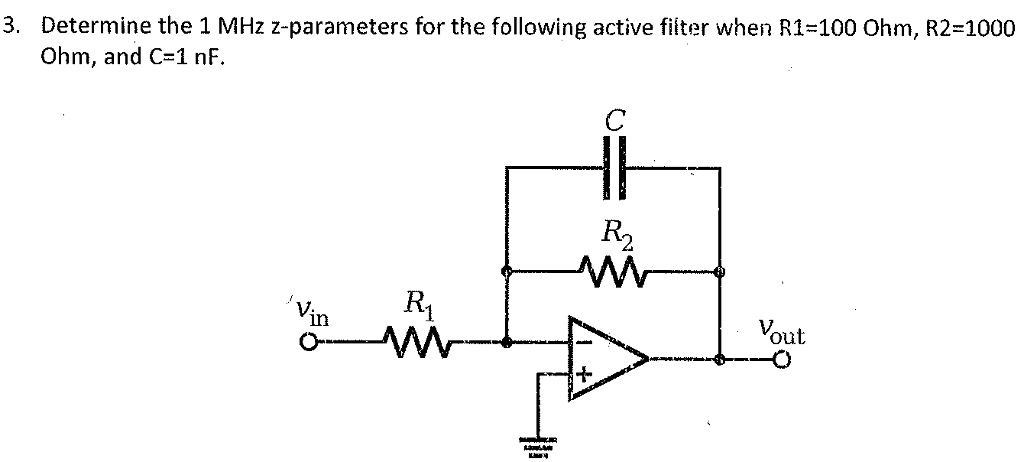 Solved Determine the 1 MHz z-parameters for the following | Chegg.com