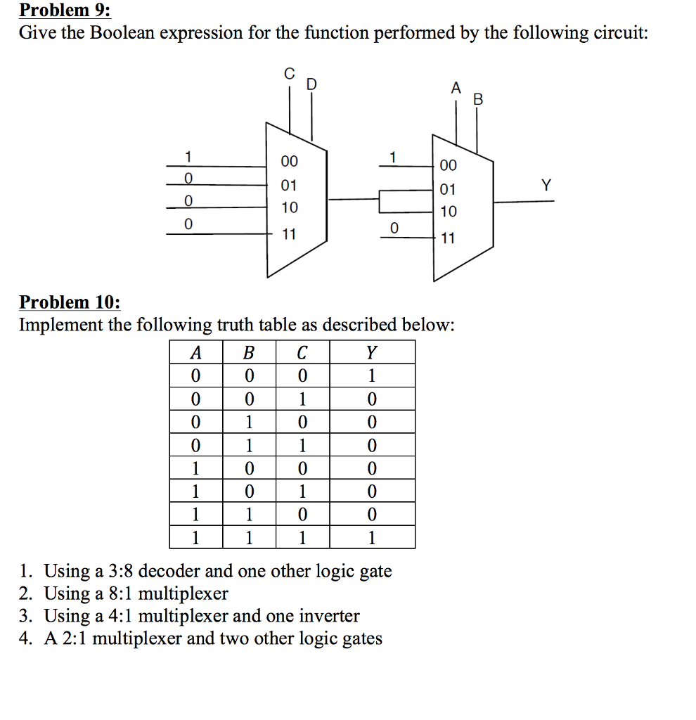 Solved Problem 1: Simplify the following equations using | Chegg.com