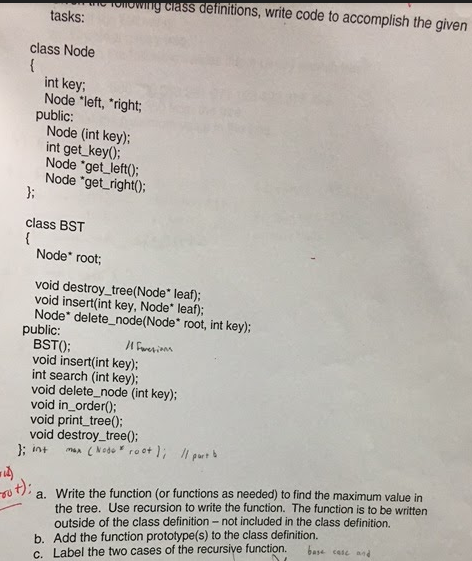 Solved owgclass definitions, write code to accomplish the | Chegg.com