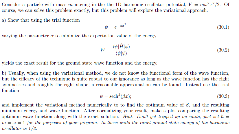 Solved Consider a particle with mass m moving in the the 1D | Chegg.com
