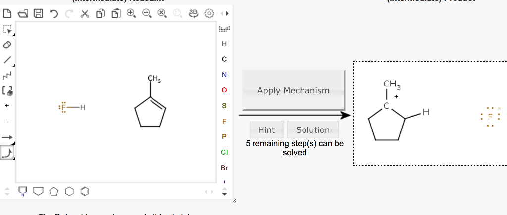 Solved CH CH O Apply Mechanism FH Hint Solution 5 remaining | Chegg.com