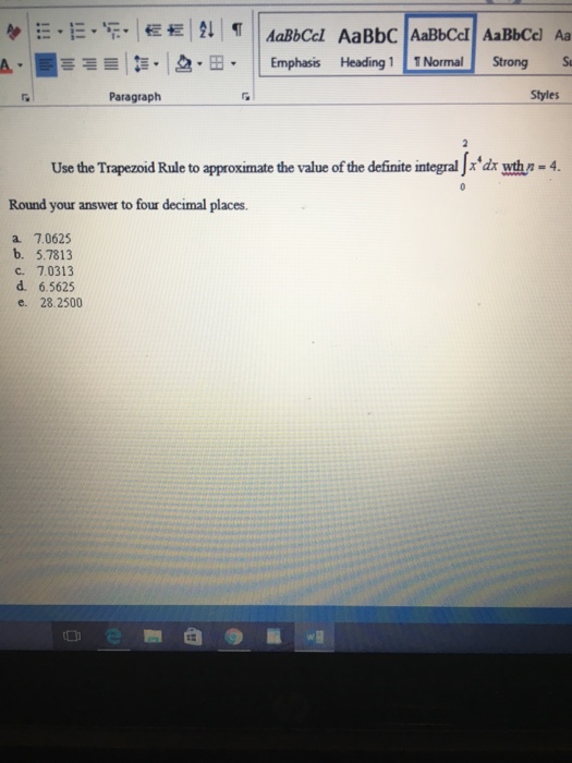 Solved Use the Trapezoid Rule to approximate the value of | Chegg.com