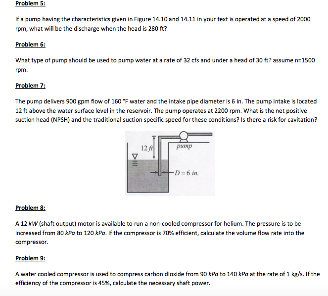Solved Problem 5: If a pump having the characteristics given | Chegg.com