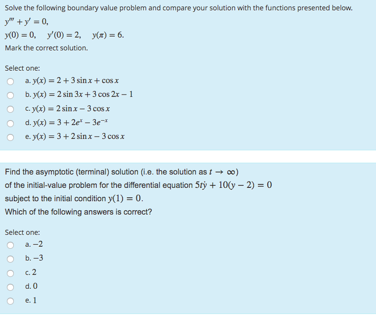 Solved Solve the following boundary value problem and | Chegg.com