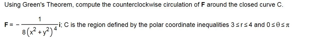 Solved Using Green's Theorem, compute the counterclockwise | Chegg.com
