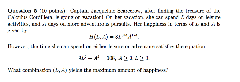 Solved Captain Jacqueline Scarecrow, after finding the | Chegg.com