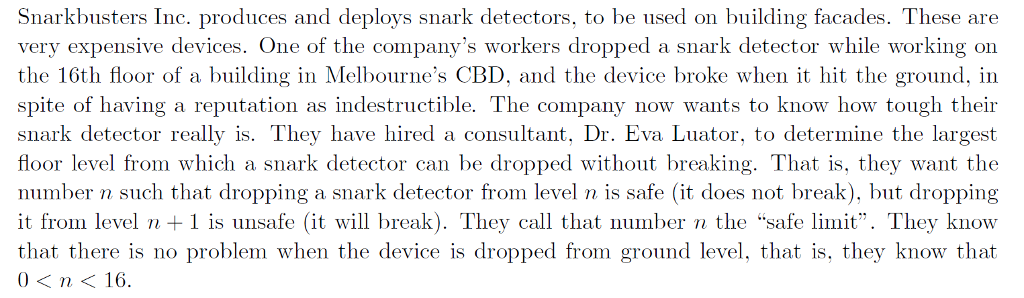 Solved Snarkbusters Inc. produces and deploys snark | Chegg.com