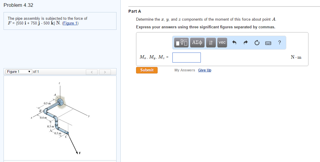 Solved Problem 4.27 Part A Consider the force shown in | Chegg.com