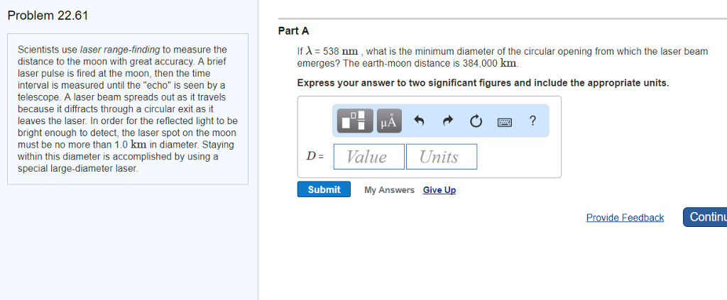 Solved Problem 22.61 Part A Scientists use laser | Chegg.com