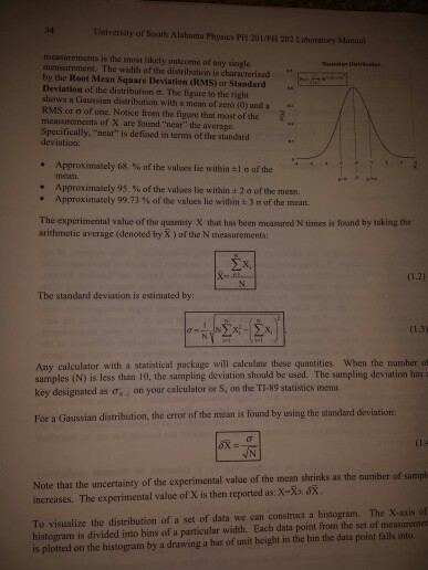 Solved Experiment 1.Uncentainties Experiment 1 Uncertainties | Chegg.com