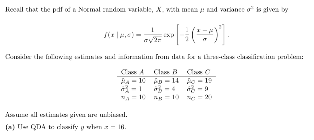 Recall that the pdf of a Normal random variable, X, | Chegg.com